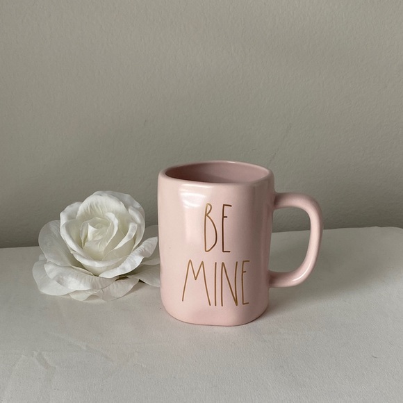 Rae Dunn | Dining | Rae Dunn Pink Mug With Gold Lettering Be Mine ...